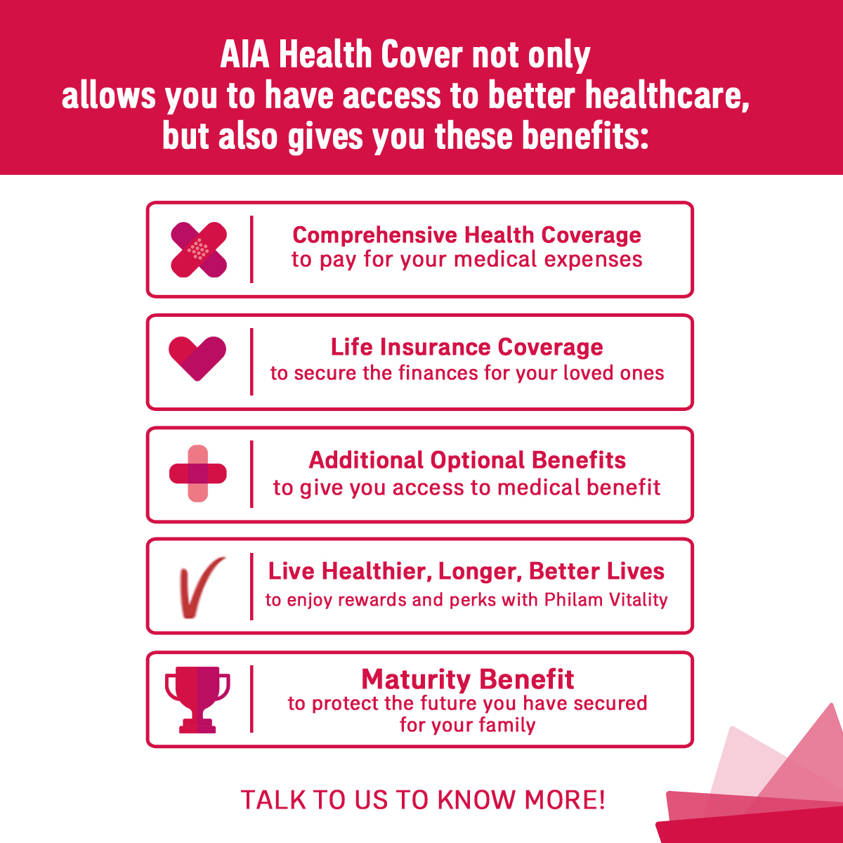 AIA Health Cover: product benefits
